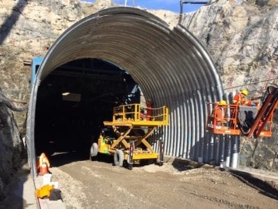 Project: Super-Cor portal installed in a Nunavik mine